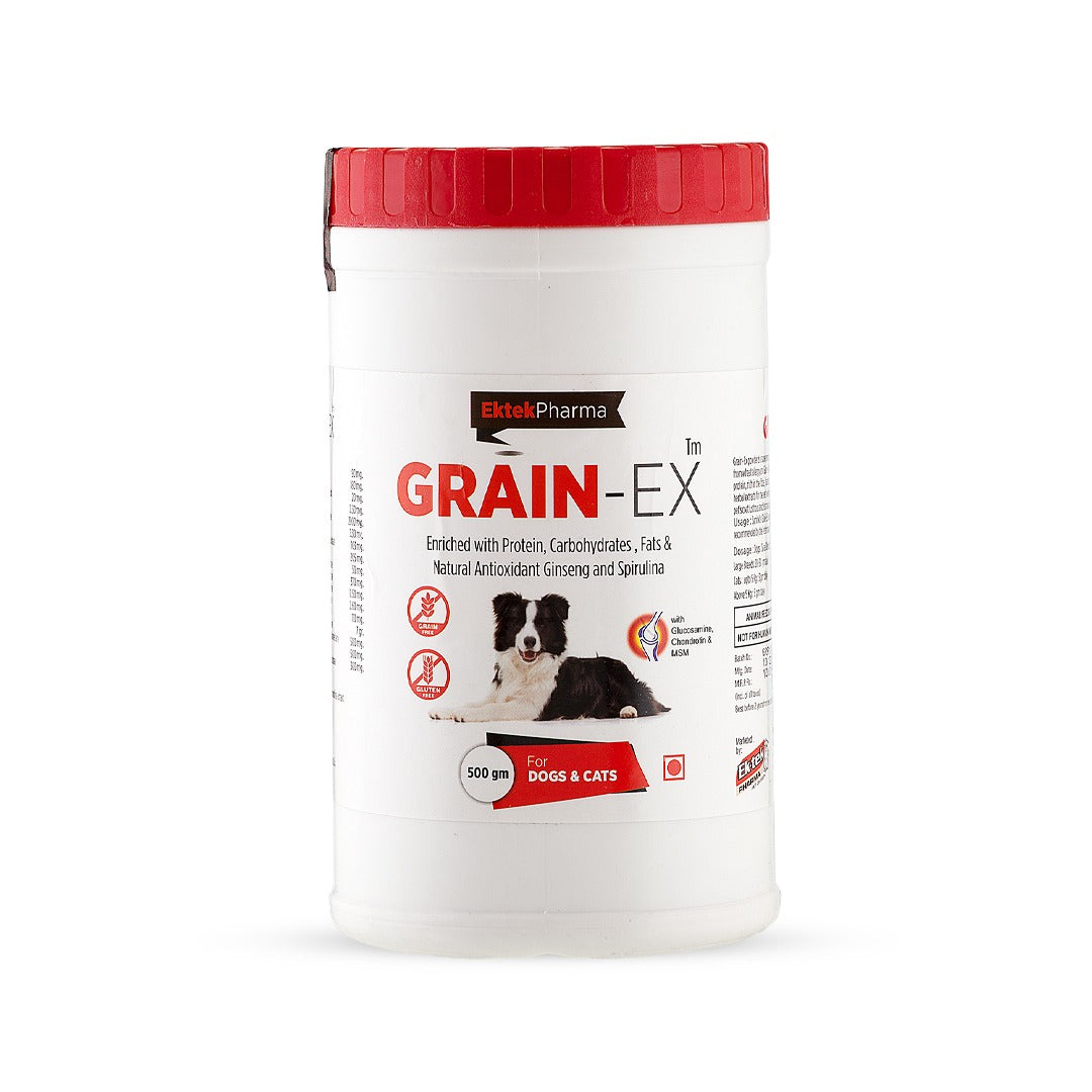 Grain-EX Powder Grain-Free Supplement For Dogs & Cats (500 gm) – Ektek ...