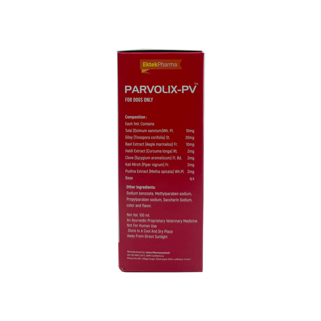 Parvolix PV Drops 100ml | Herbal Wellness Support – Ektek Global