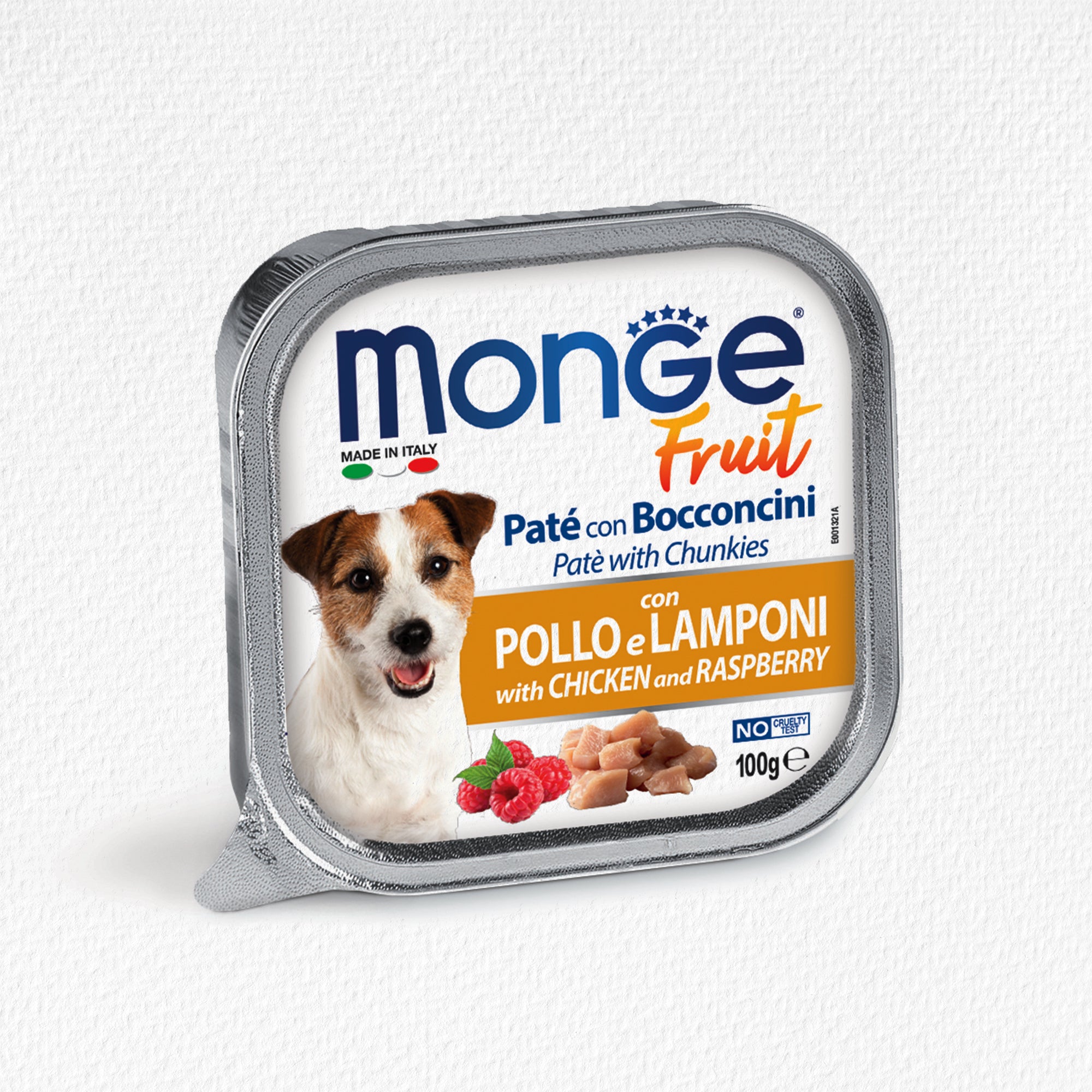 Monge Wet Dog Food Chicken & Raspberry – Fresh Meat 100g × 5 Pack ...